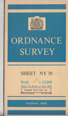 Ordnance Survey (OS) Map 1:25,000 First Series Sheet NY 30 Ambleside ...