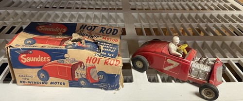 Saunders Hot Rod Friction Red Car Toy No. 400 Vintage 1950s Hard ...