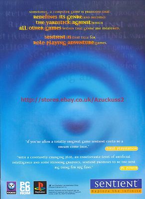 Sentient Psygnosis PS 1997 Magazine Advert #7133 | eBay UK