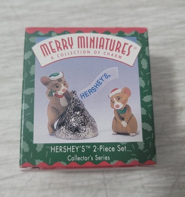 HERSHEYS 2-PIECE SET Mice Mouse Kiss Hallmark Keepsake Ornament QFM8493 ...