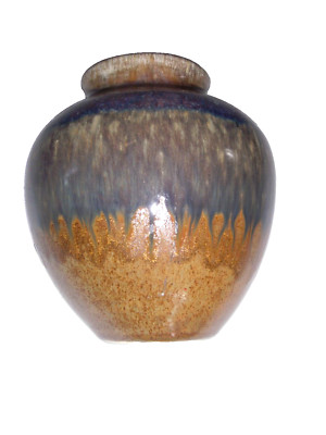 Vintage Studio Art Pottery Drip Glaze Layered Glaze Vase 5.25” Signed ...