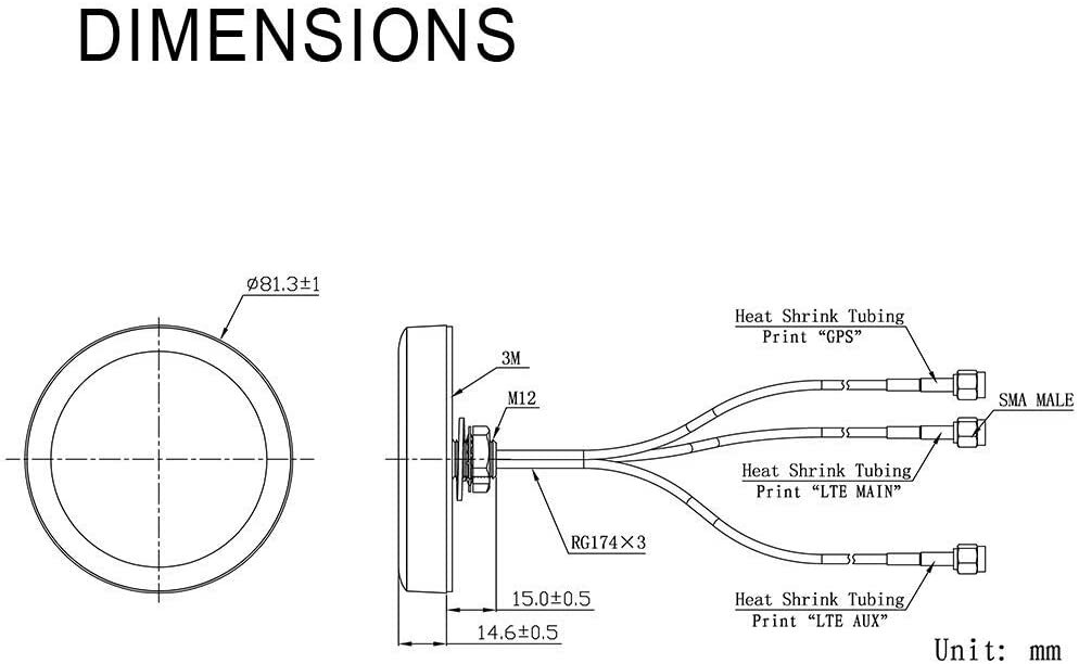 4G LTE MIMO GPS Antenna For Sierra Wireless Airlink MG90 MP70 GX450 ...