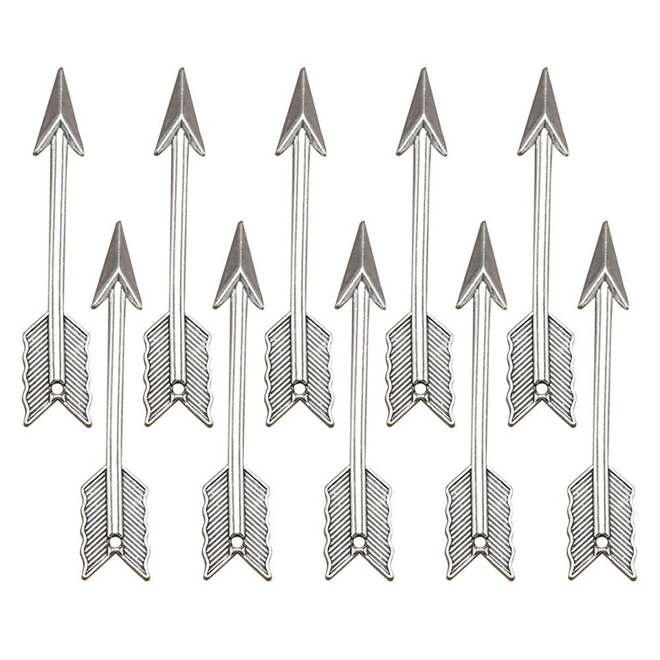 10pcs Retro Alloy Arrow Shape Pendants Charms DIY Jewelry Making ...