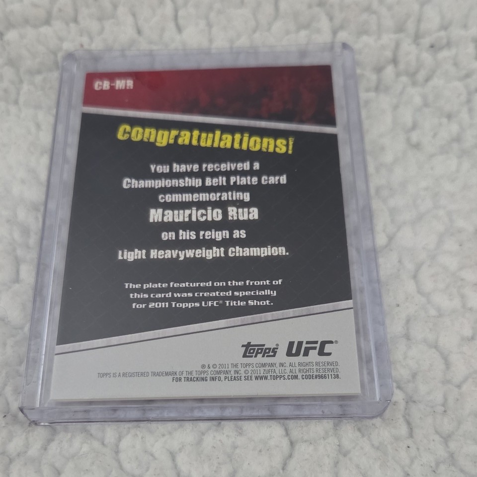 Topps 2011 UFC Title Shot Championship Belt Plate Mauricio Rua #CB-MR ...