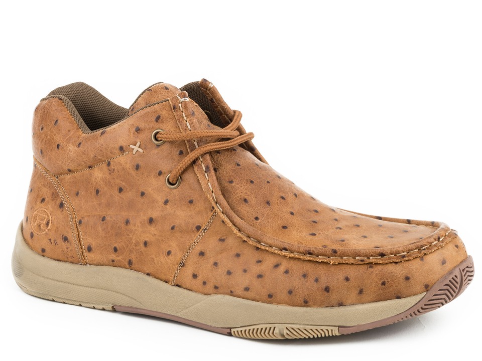 Roper Mens Clearcut Vintage Tan Leather Chukka Boots | eBay