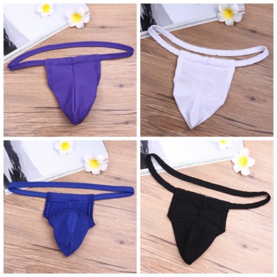 Mens Lingerie Pouch G-string Thongs Sexy Backless Bikini Briefs ...