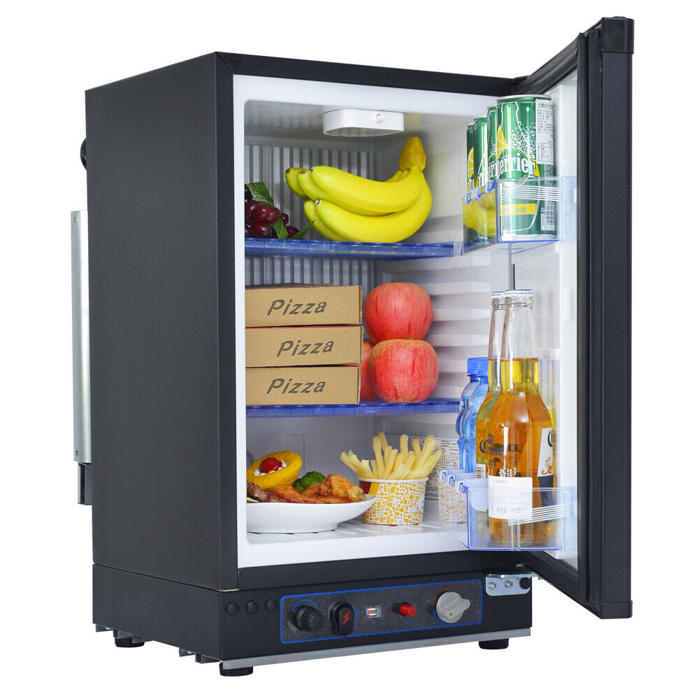 Mini Gas Fridge Small Propane Refrigerator Compact Freestanding AC/DC 1 ...