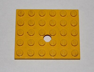 Lego Vintage Yellow Plate 5x6 with Hole ref 711/set 333 381 376 310 371 ...