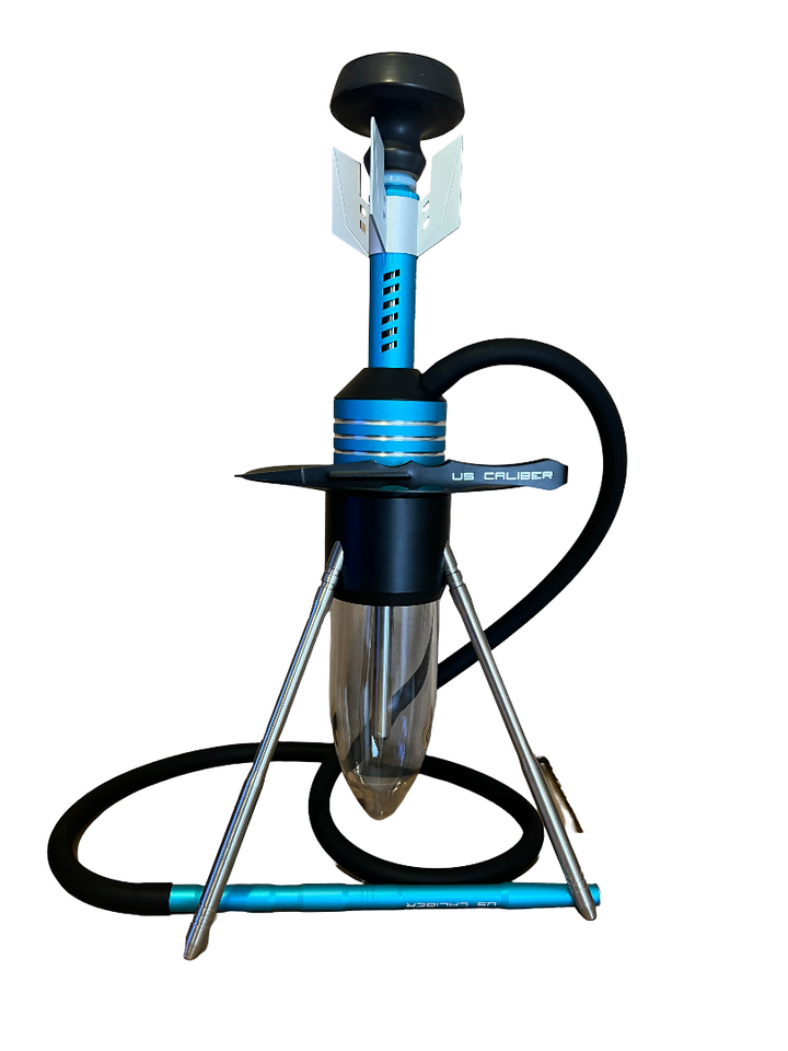 NEW BLUE 20.5" Caliber Hookah Glass Water Pipe Shisha Premium Heavy ...