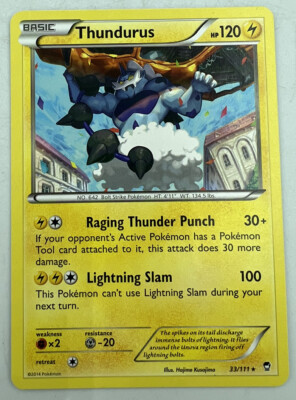 Thundurus 33/111 RARE XY Furious Fists Pokemon TCG Card NM Non Holo | eBay