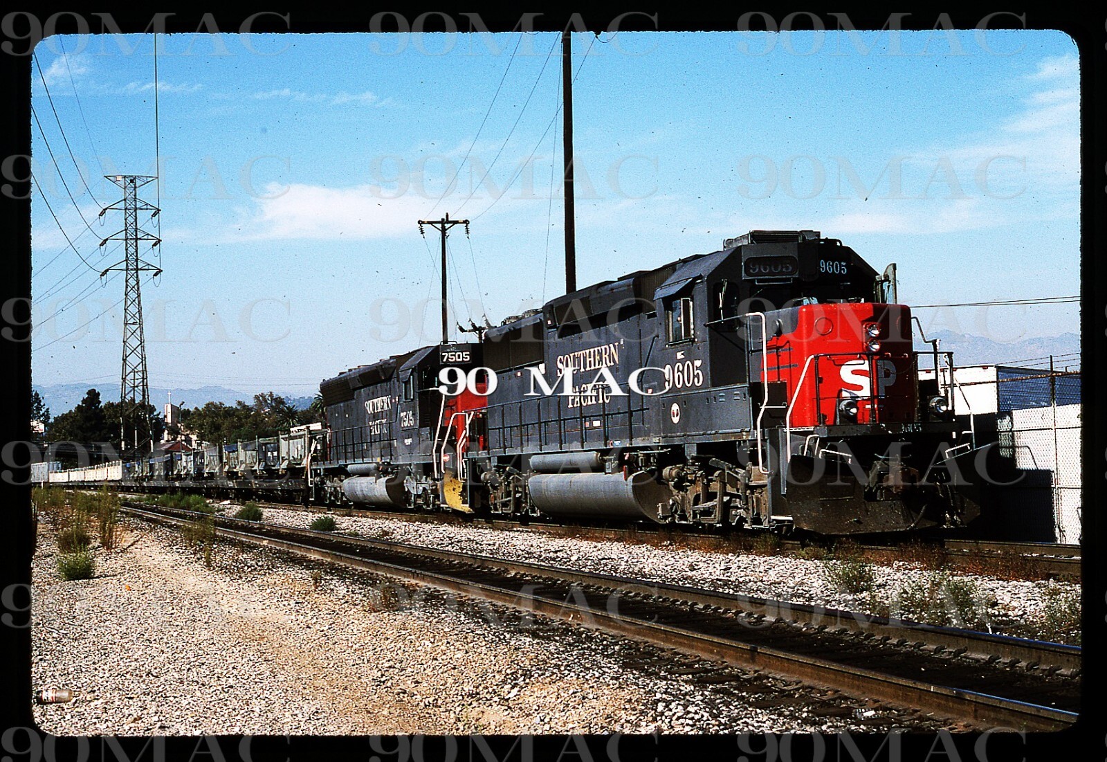 SOUTHERN PACIFIC-SP EMD GP60 #9605. Los Angeles (CA). Original Slide ...