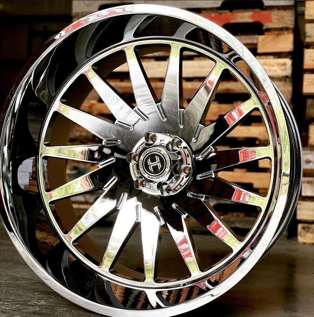 26x14 Chrome Hardcore HC23 SARS Offroad Rims Wheels 8x165.1 8x6.5 24 12 ...