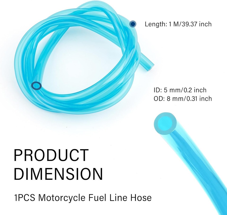 ID 5mm x OD 8mm Motorcycle Fuel Line Hose,Flexible Hose with Blue | eBay