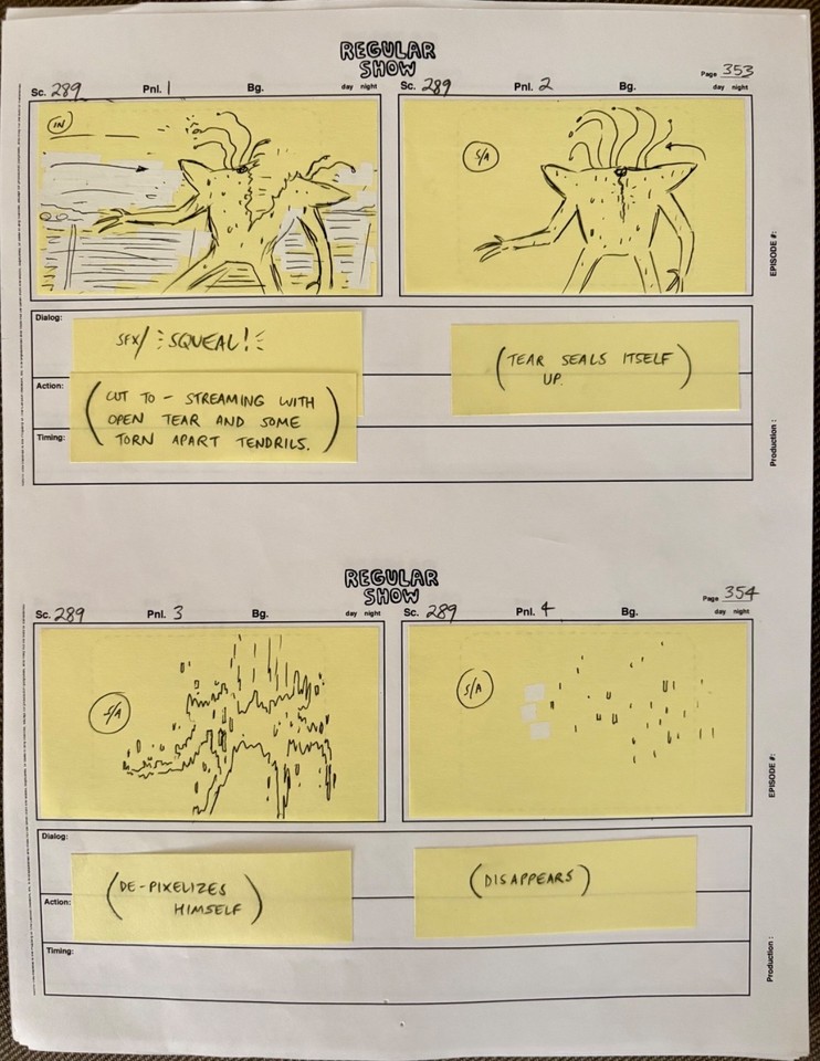 Regular Show “A Regular Epic Final Battle Part 2” Original Storyboard ...