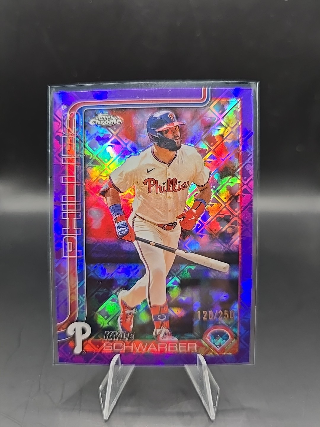 Kyle Schwarber 2025 Topps Chrome Logofractor Edition #31 Black ...