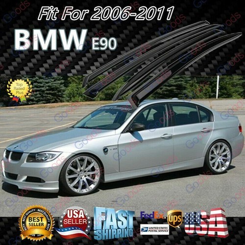 Fit FOR 2006-2011 BMW 3 series E90 OEJDM Style WINDOW VISOR RAIN/SUN ...