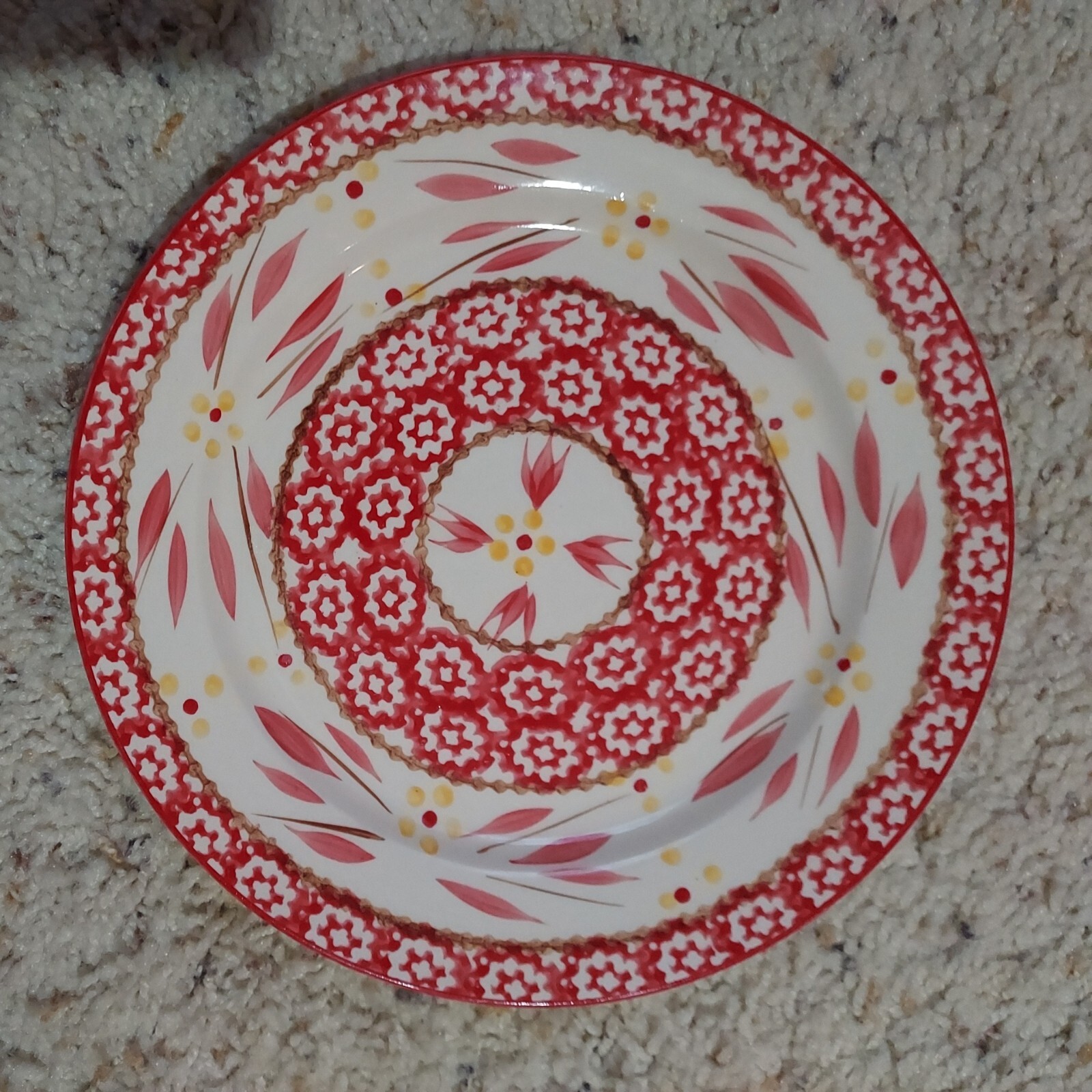 7 set Temptations Old World Cranberry Coupe Salad/Bread Plate 8" | eBay