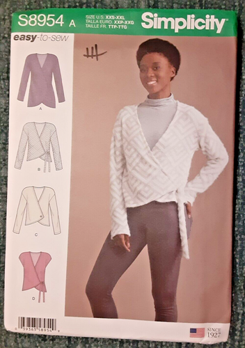 Simplicity Pattern S8954 Misses' Knit Cardigan Sewing Craft Project ...