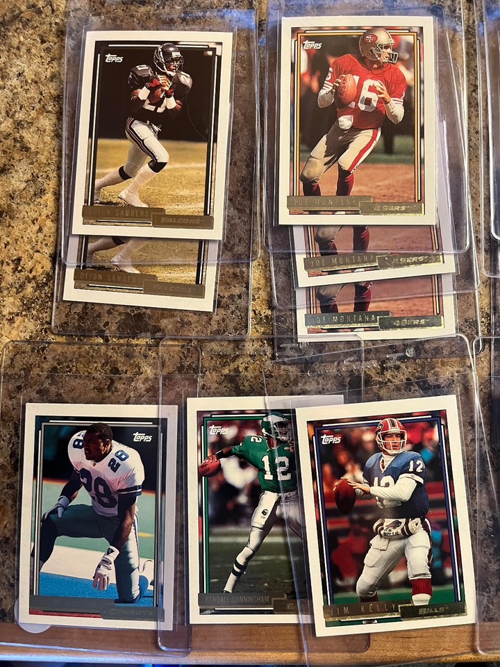 1992 Topps Gold Foil Football Cards Complete Your Set You Pick HOFers ...