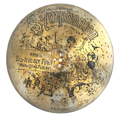 Antique Disc Music Box SYMPHONION 10 inch 255mm Disc for Musical Box ...