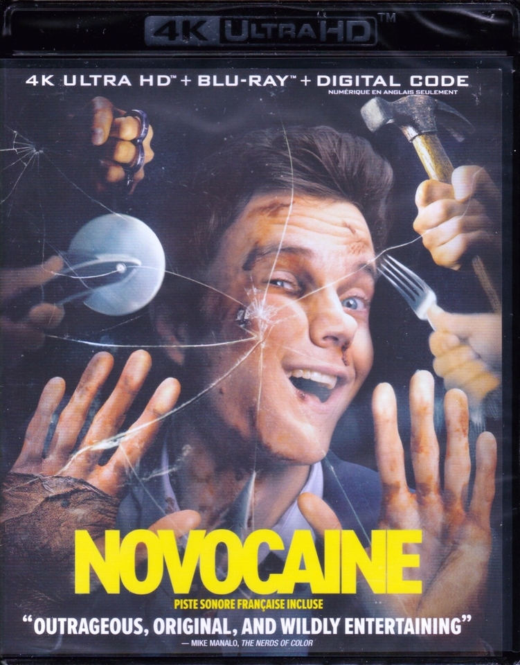 NOVOCAINE 4K ULTRA HD & BLURAY & DIGITAL SET with Jack Quaid & Amber ...