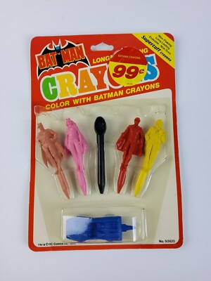 Vintage 1990 Batman Figure Color Crayons Craft House DC Comics NOS ...