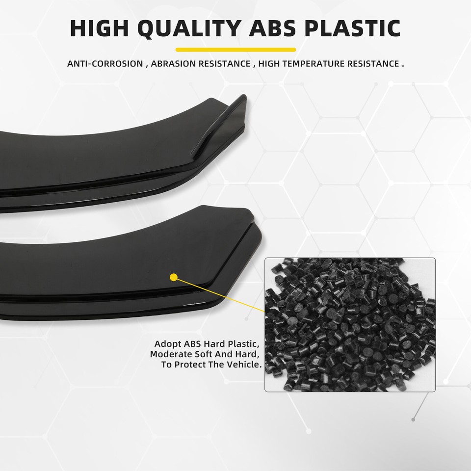 For Mazda 2 3 5 6 Gloss Front Bumper Lip Splitter Spoiler Lower Chin ...