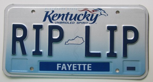 Kentucky 2010 VANITY License Plate RIP LIP | eBay