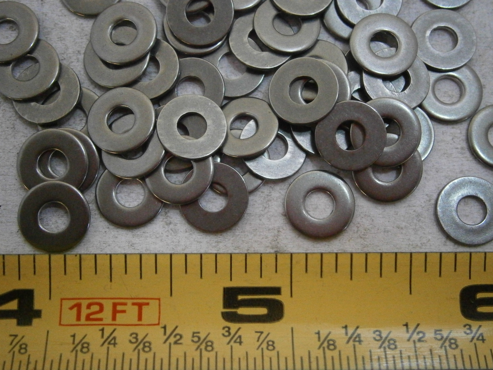 PIC Y7-4 Flat Washer .125 ID .312 OD .031 Thick Stainless Steel Lot of ...