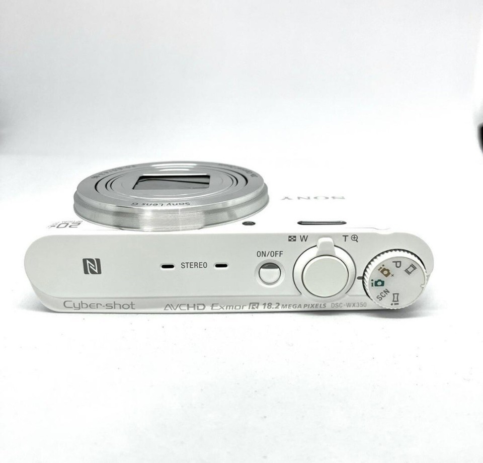 SONY Cyber-shot DSC-WX350 White 18.2MP Digital Camera display item Used ...