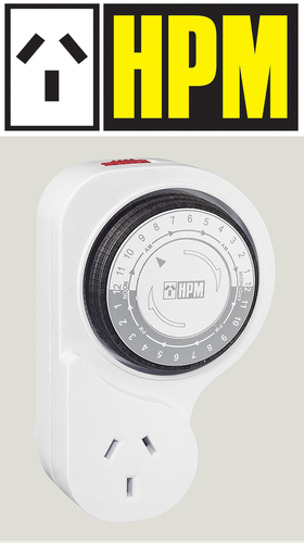HPM 24hr Indoor Analogue Timer With 2 Pole Switching For Lights ...