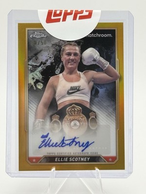 2024 Topps Chrome Boxing Gold Refractor Ellie Scotney Auto /50 | eBay
