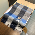 Burberry Cashmere Check Scarf – Blue Grey White | eBay