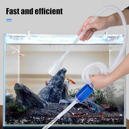 Aquarium Vacuum Siphon, Hand Pump Fish Tank Water Changer, with Fish ...