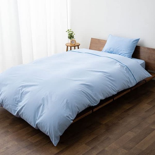 EMOOR Japanese Futon Comforter Cover PRESSO Twin (Saxblue) Zipper ...