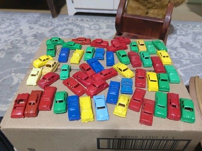RARE HUGE Lot of 52 Vintage Small Molded Plastic Cars HO Railroad Size ...