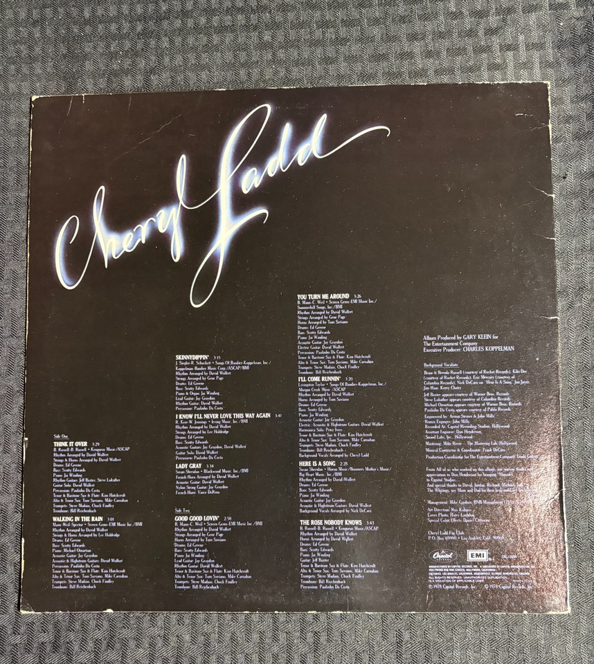 1978 Cheryl Ladd S/T LP VG+/VG Capitol Records – SW-11808 | eBay