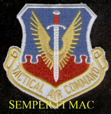 TACTICAL AIR COMMAND US AIR FORCE TAC PATCH AFB C130 AC130 E3 EC135 E8C ...