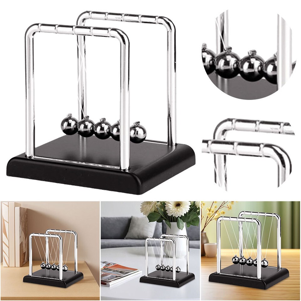 Newton Cradle Balance Steel Balls Physics Science Pendulum Desk Toy ...