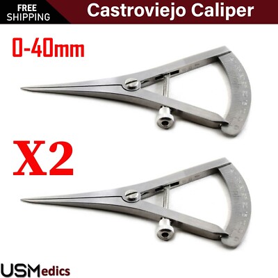 Surgical Castroviejo Ophthalmology Calipers 0-40mm Medical Instruments ...