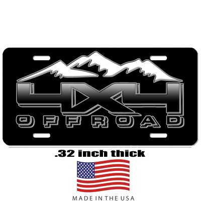 4x4 Off road vehicle art aluminum license plate car truck SU &Black tag ...