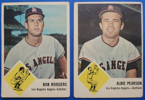 1963 Fleer (2) Card Lot: L.A. Angels; Albie Pearson & Bob Rodgers VG | eBay
