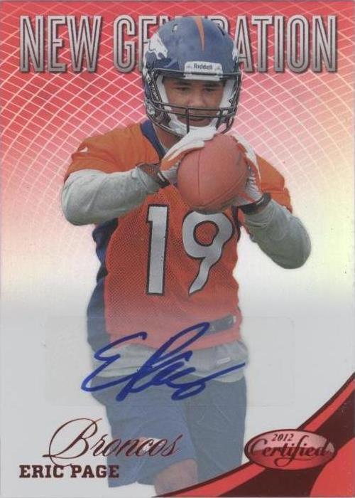2012 Panini Certified - New Generation Eric Page #314 Mirror Red ...