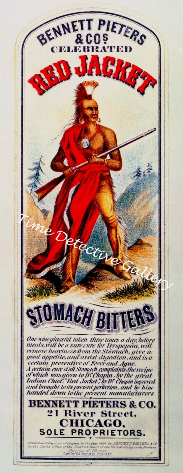 Red Jack Stomach Bitters Ad by Edward Mendel of Chicago - Historic Art ...