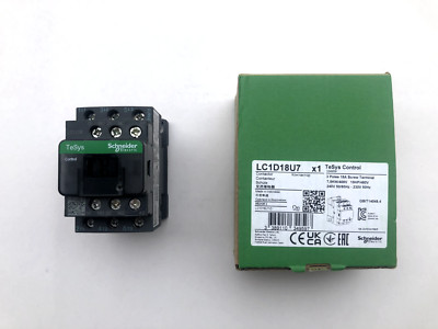 Schneider Electric LC1D18U7 3 pole 18 AMP contactor - 24 volt AC coil ...