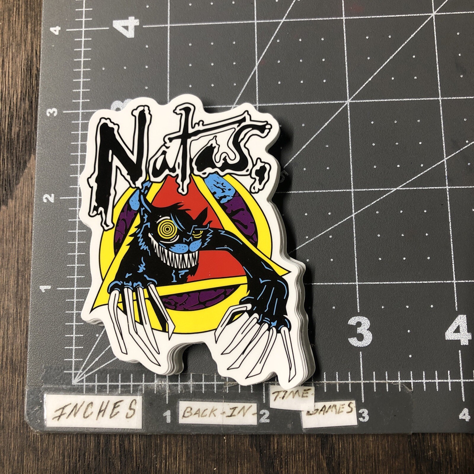 Natas Adult Humor Sticker For Skateboard Phone Guitar Laptops Ect ...