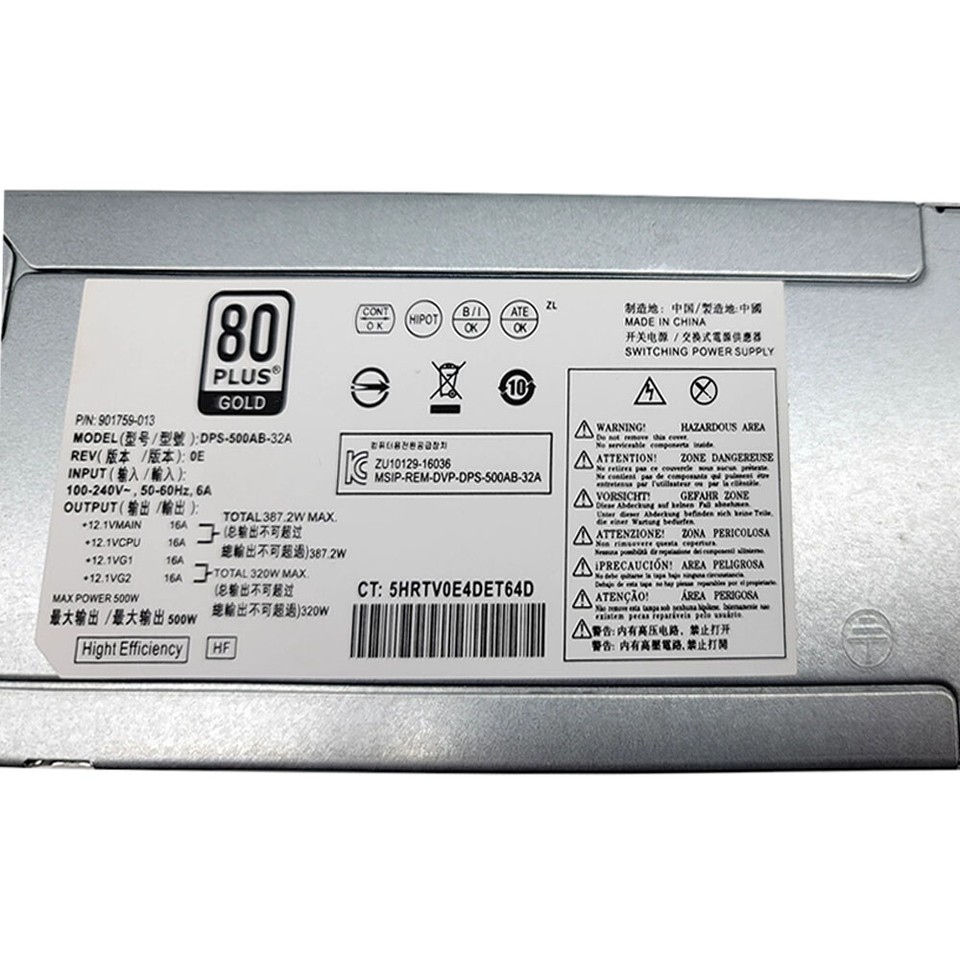 500W PSU Power Supply Unit For HP Envy 795-0003UR Desktop L05757-800 ...
