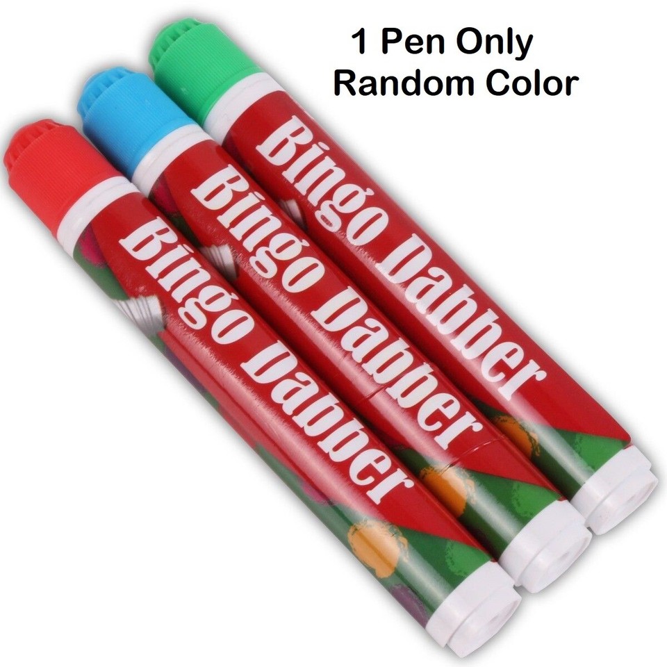 Bingo Dabbers Marker Pens Mixed Colours Sponge Nib Non Drip Ink Dabbing ...