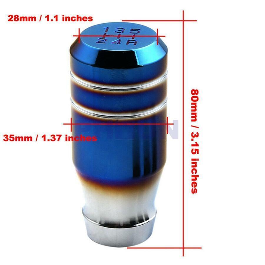 1x Burnt Blue Manual 5 Speed Car Gear Lever Stick Shift Knob Shifter w ...