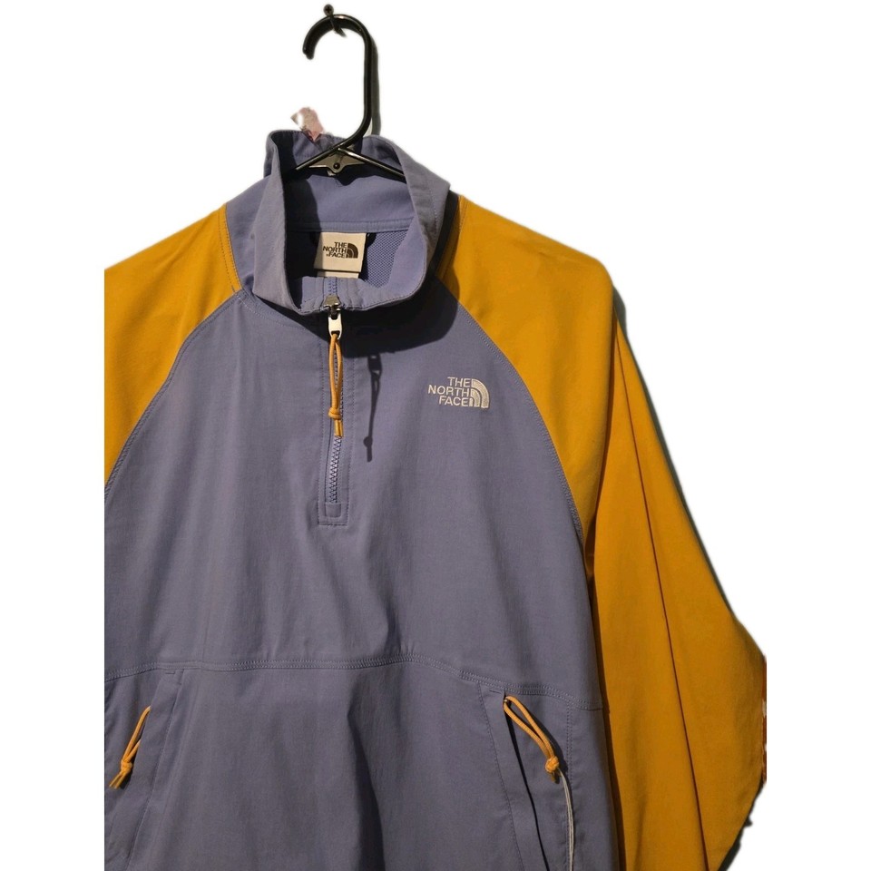The North Face Pullover Womens Orange Sleeve Blue Bodice Lightweight ...